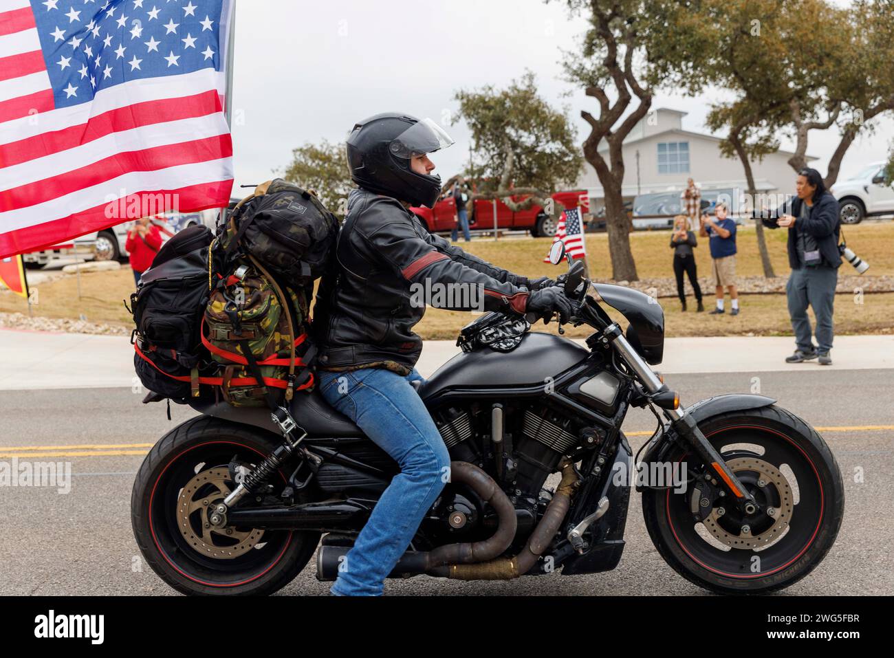 Dripping Springs, USA. 02nd Feb, 2024. Several hundred trucks, cars ...
