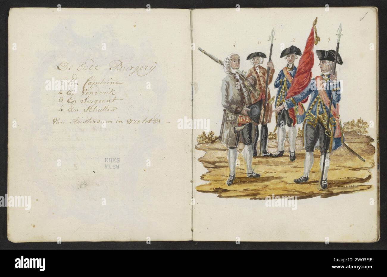 Uniforms of the Amsterdam militia of 1770-1783, S.G. Casten, 1795 ...