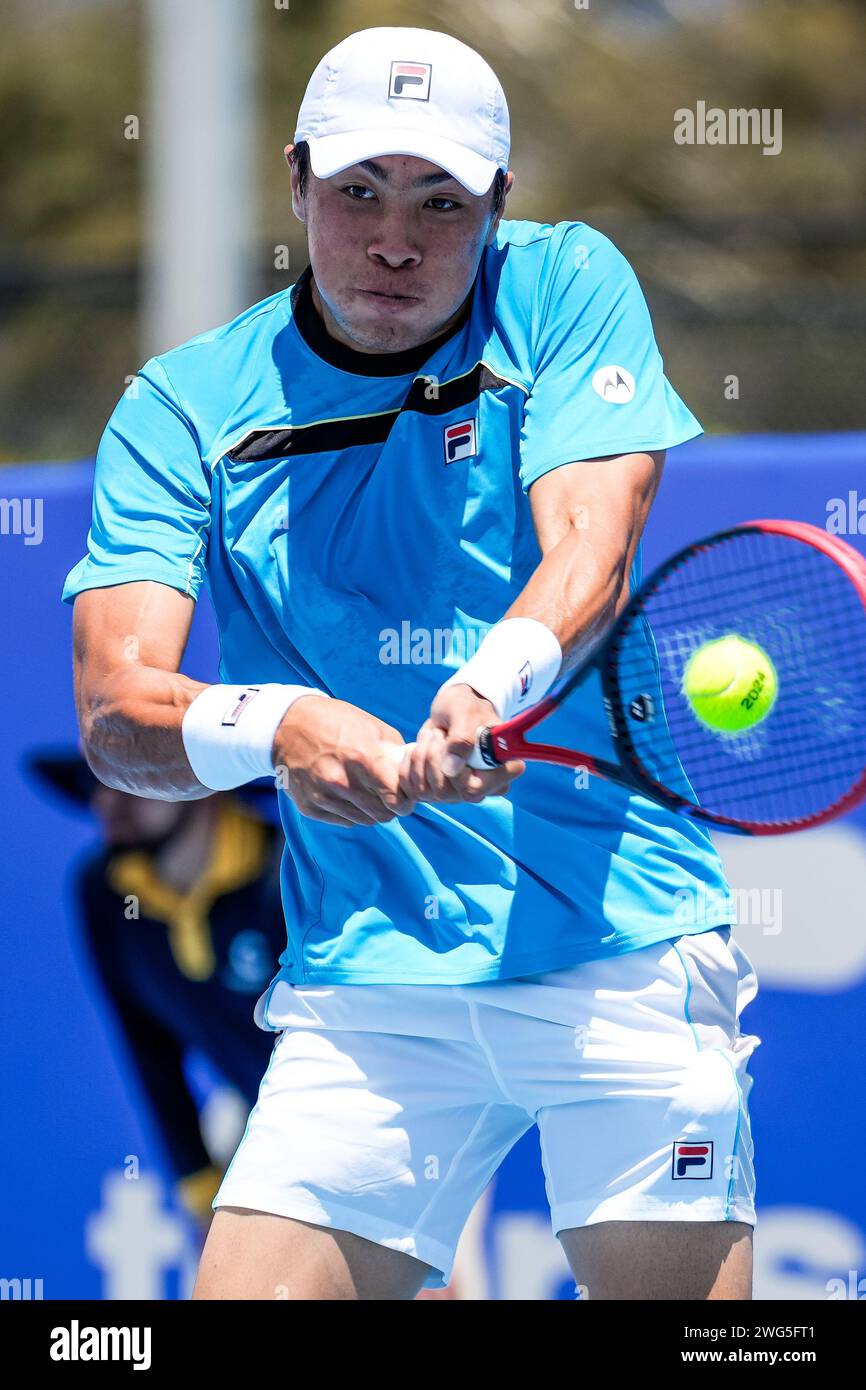 Brandon Nakashima of the USA in action during the Round of 32 of the ...