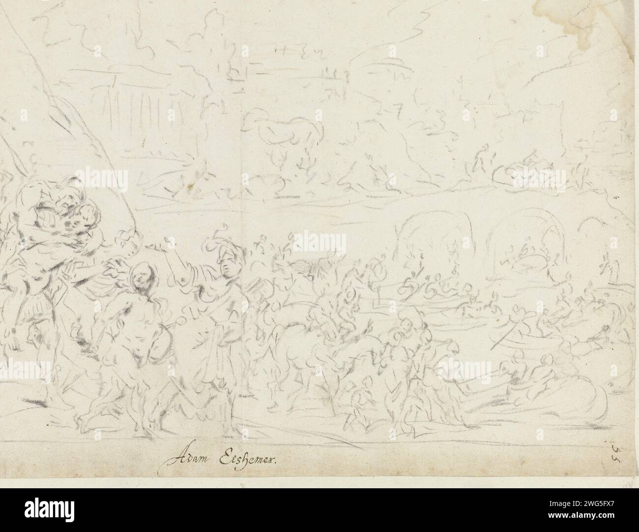 Aeneas wears his father Anchises from the burning Troy, 1642 - 1653 ...