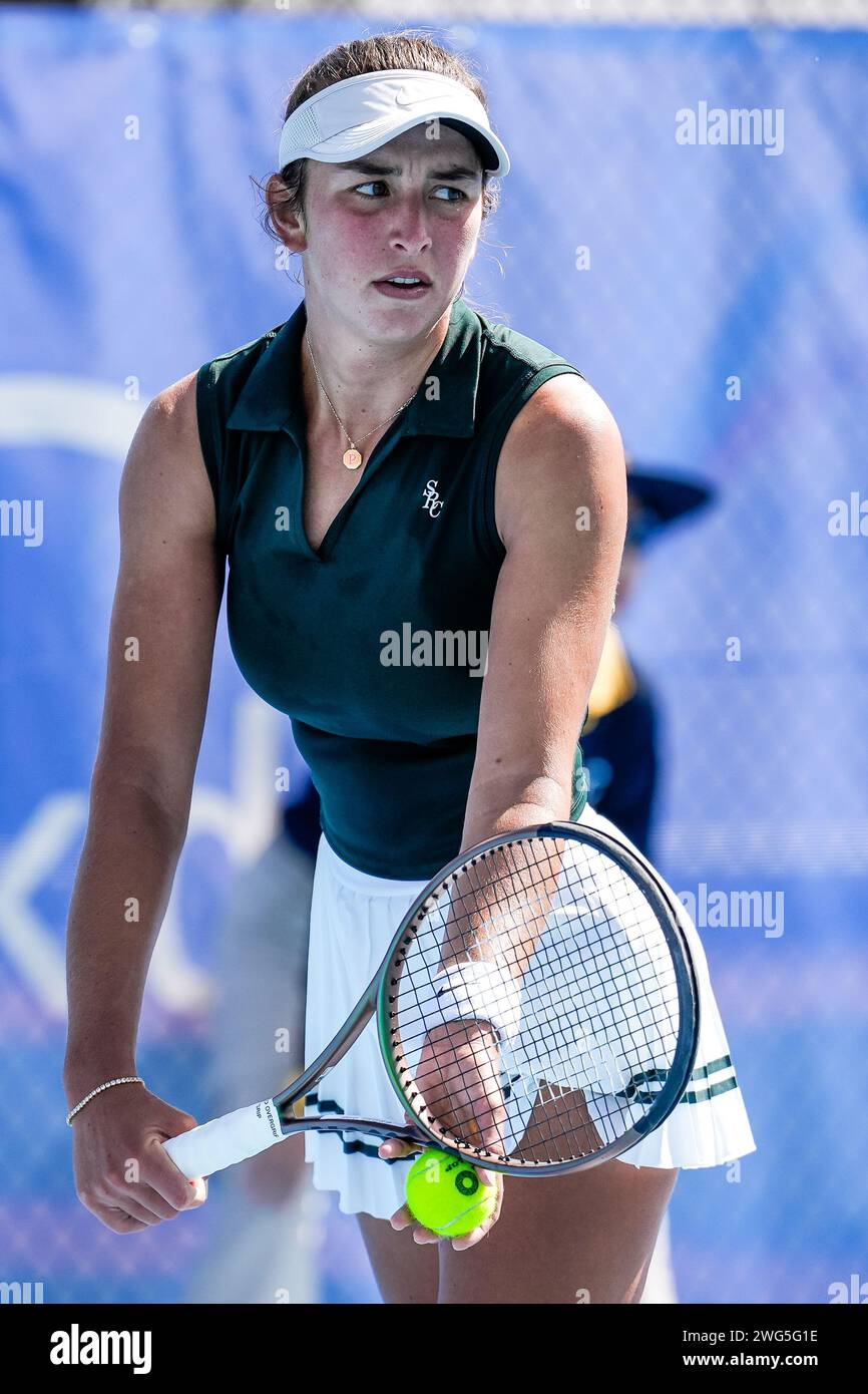 Petra Hule of Australia in action during Qualifying for the 2024 Canberra International WTA 125 ...