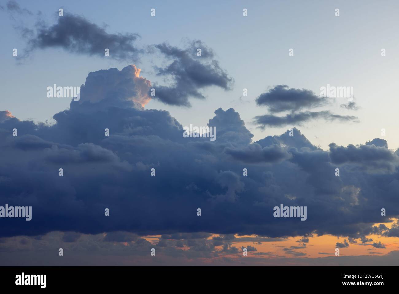 beautiful sky with dramatic clouds at sunset background Stock Photo - Alamy