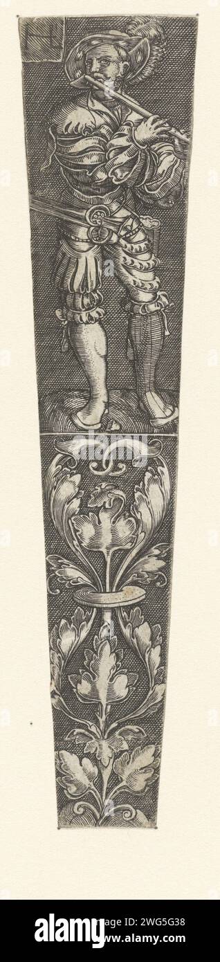 Schede with a flute man, c. 1529 print Shaded background. Germany ...
