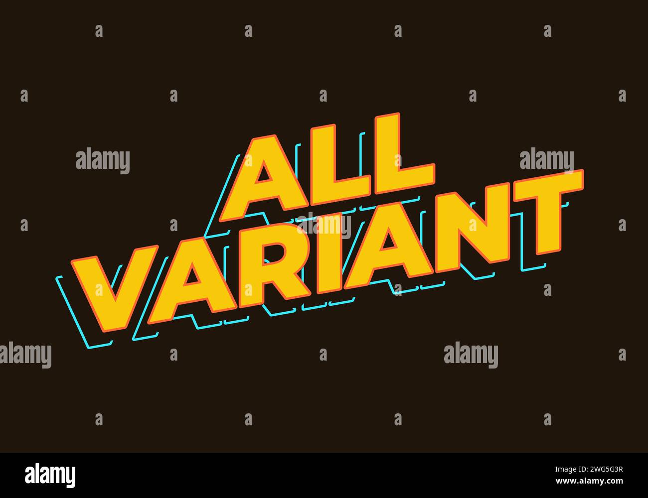 all variant. Text effect in yellow color in 3D look Stock Vector Image ...