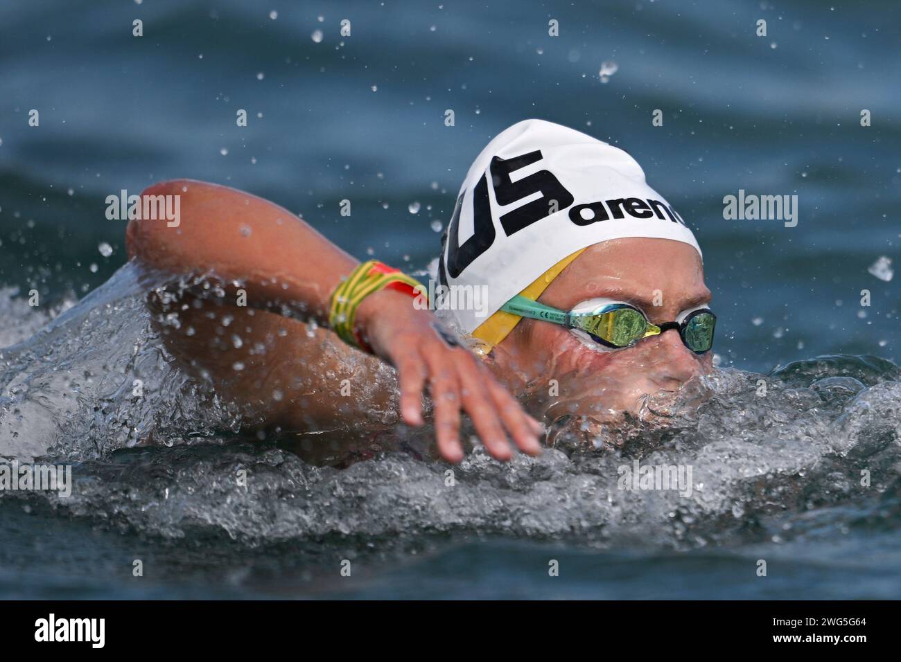 Doha, Qatar. 3rd Feb, 2024. Moesha Johnson of Australia swims during ...