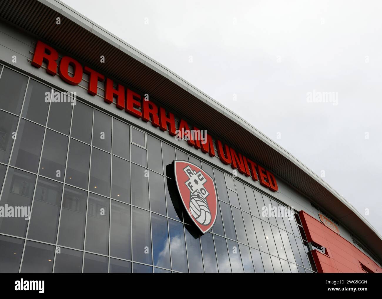 A general view of Rotherham's Aesseal New York Stadium before the Sky ...