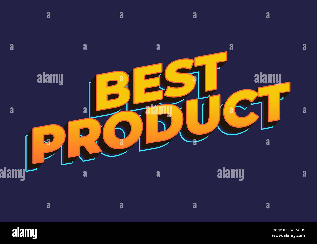 Best product. Text effect in yellow color in 3D look Stock Vector Image ...