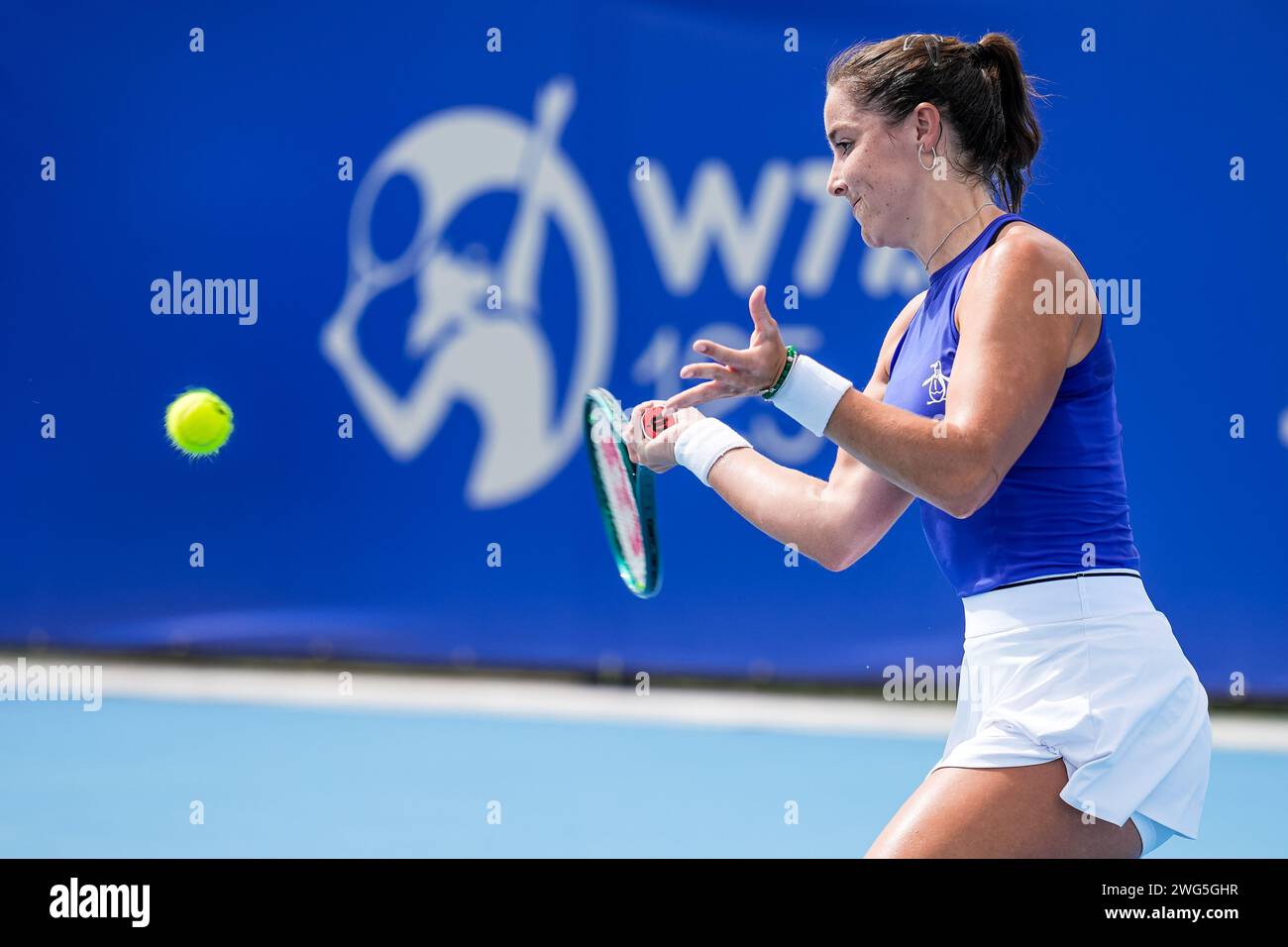 Jodie Burrage of Great Britian in action during the Round of 32 of the ...