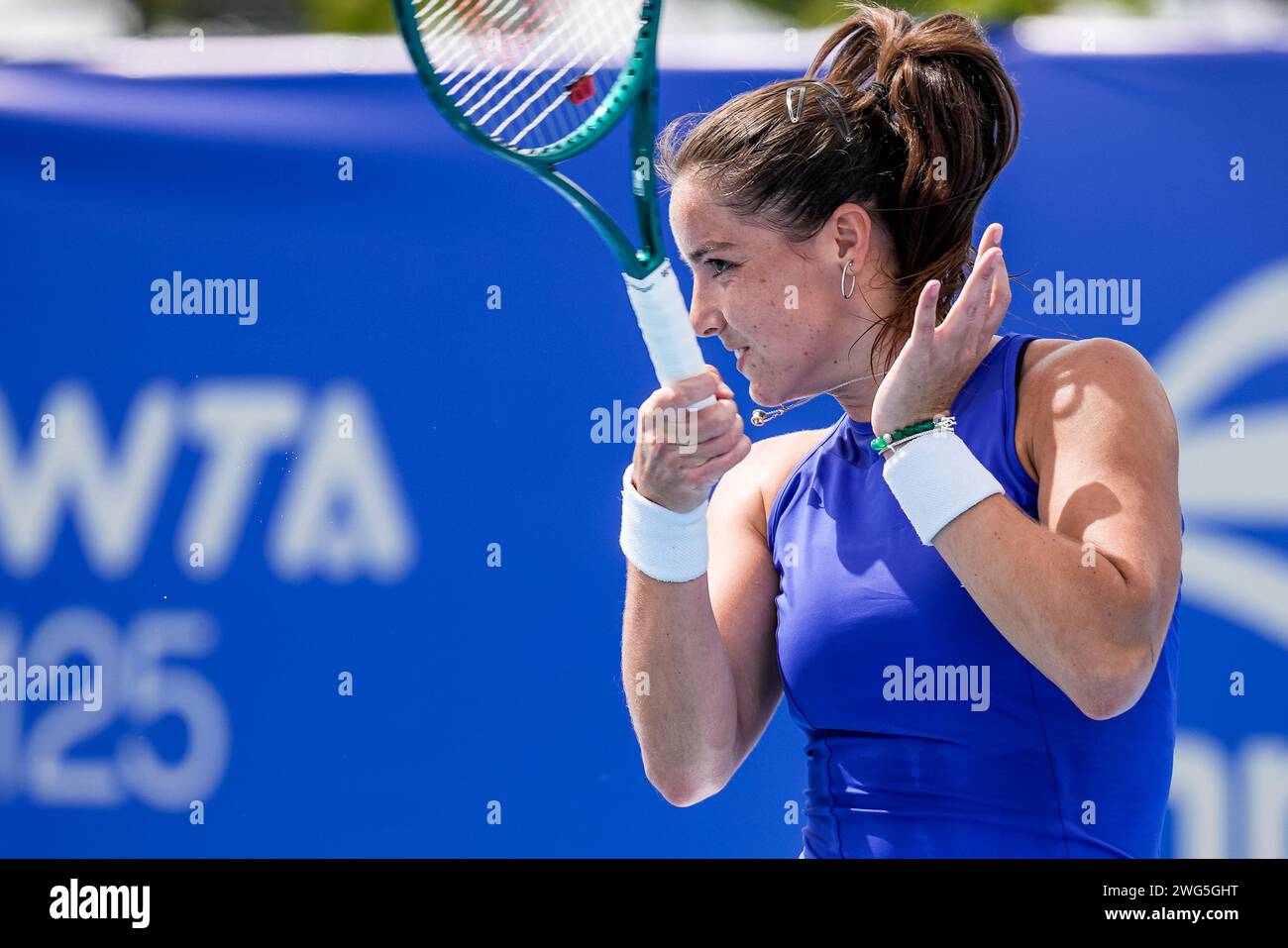 Jodie Burrage of Great Britian in action during the Round of 32 of the ...