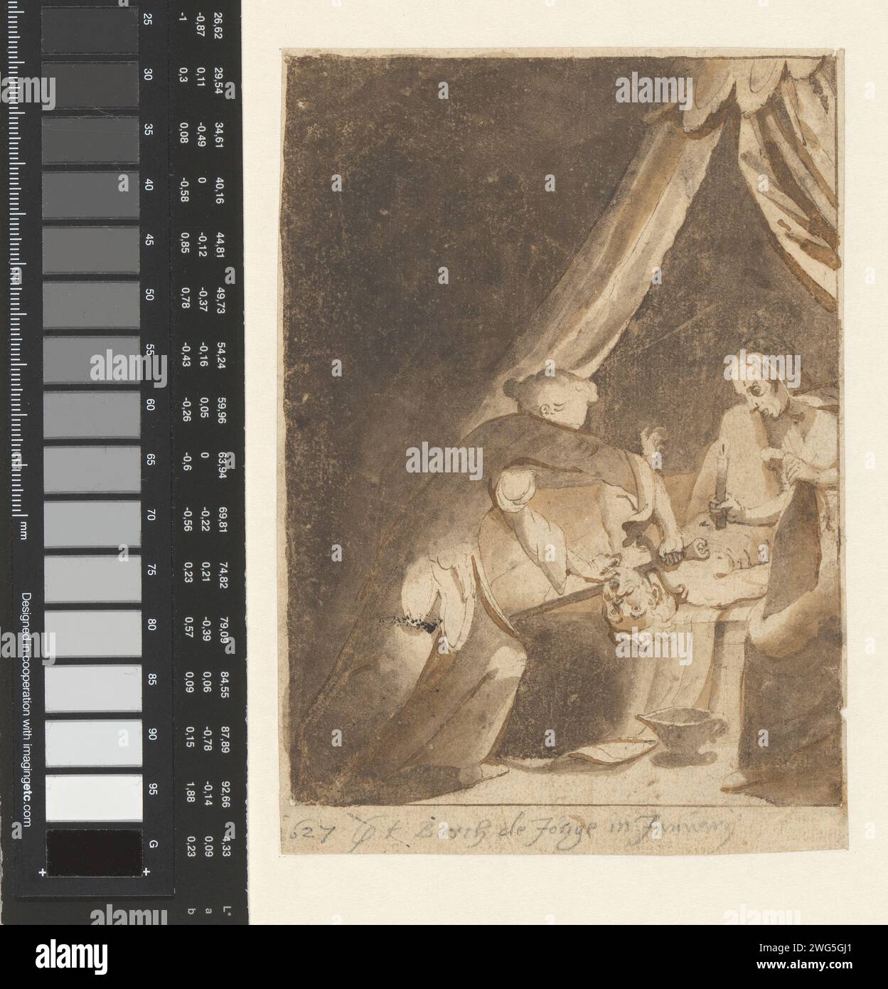 Judith and Gerard Ter borch (II), drawing Zwolle paper. ink brush ...