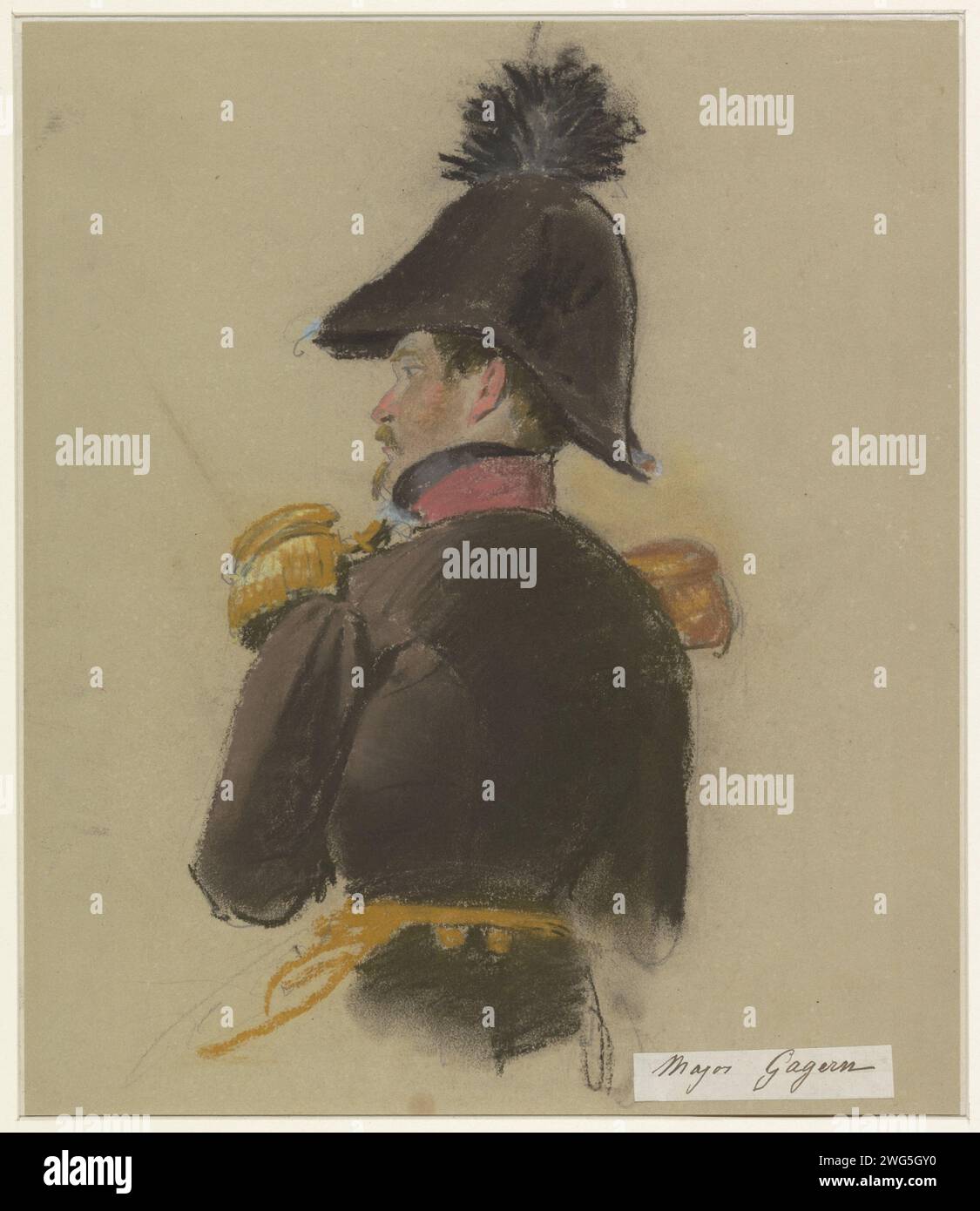 Major von Gagern, seen on the back, Jacob Joseph Eeckhout, 1803 - 1861 ...
