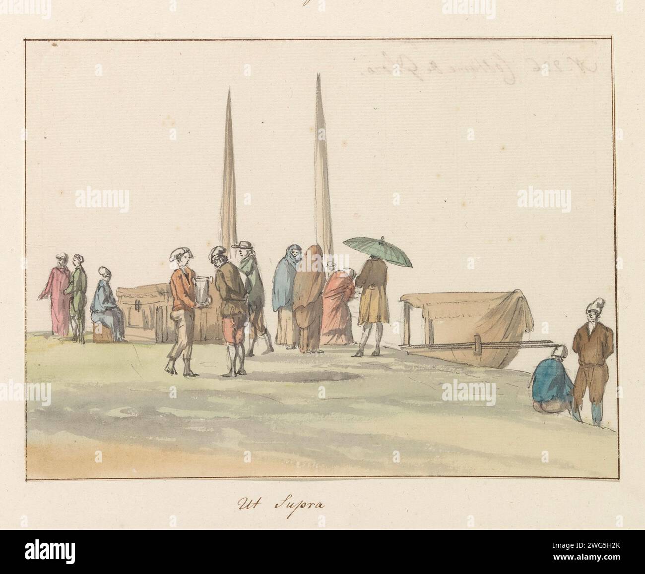 Traditional costumes of island of Gozo, 1778 drawing Drawing from the ...