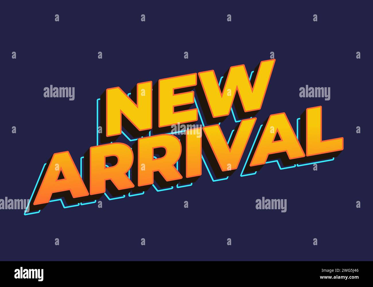 New arrival. Text effect in yellow color in 3D look Stock Vector Image ...