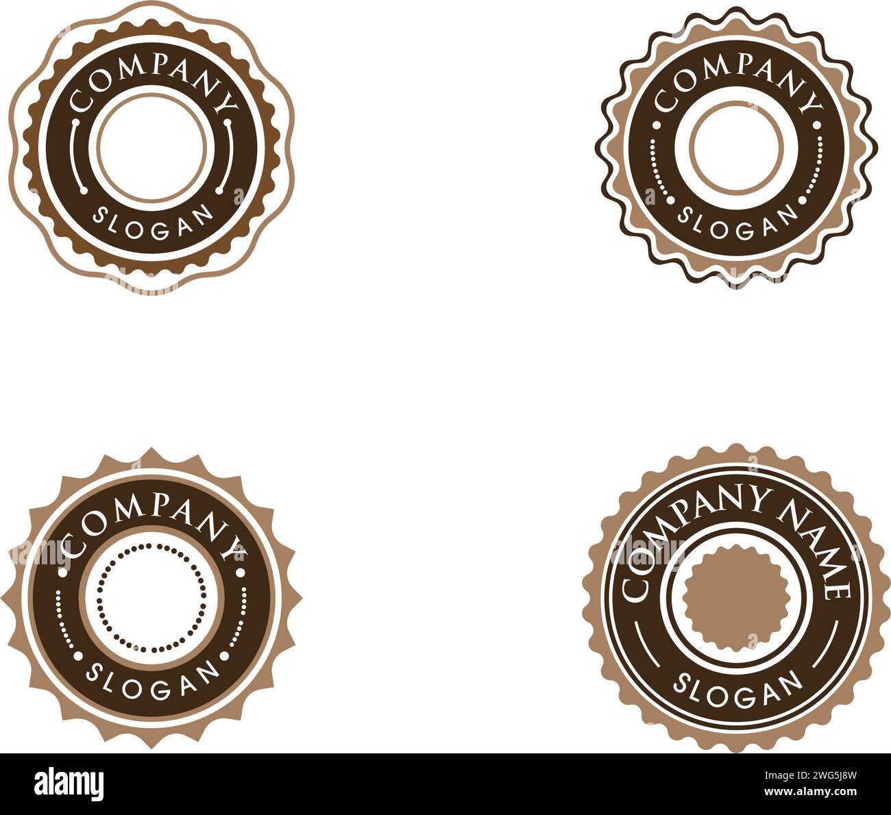 Circle emblem illustration design template vector icon Stock Vector ...