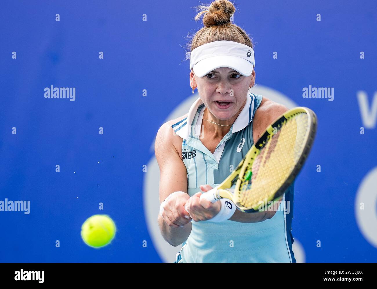 Laura Pigossi of Brazil in action during the Round of 32 of the 2024 ...
