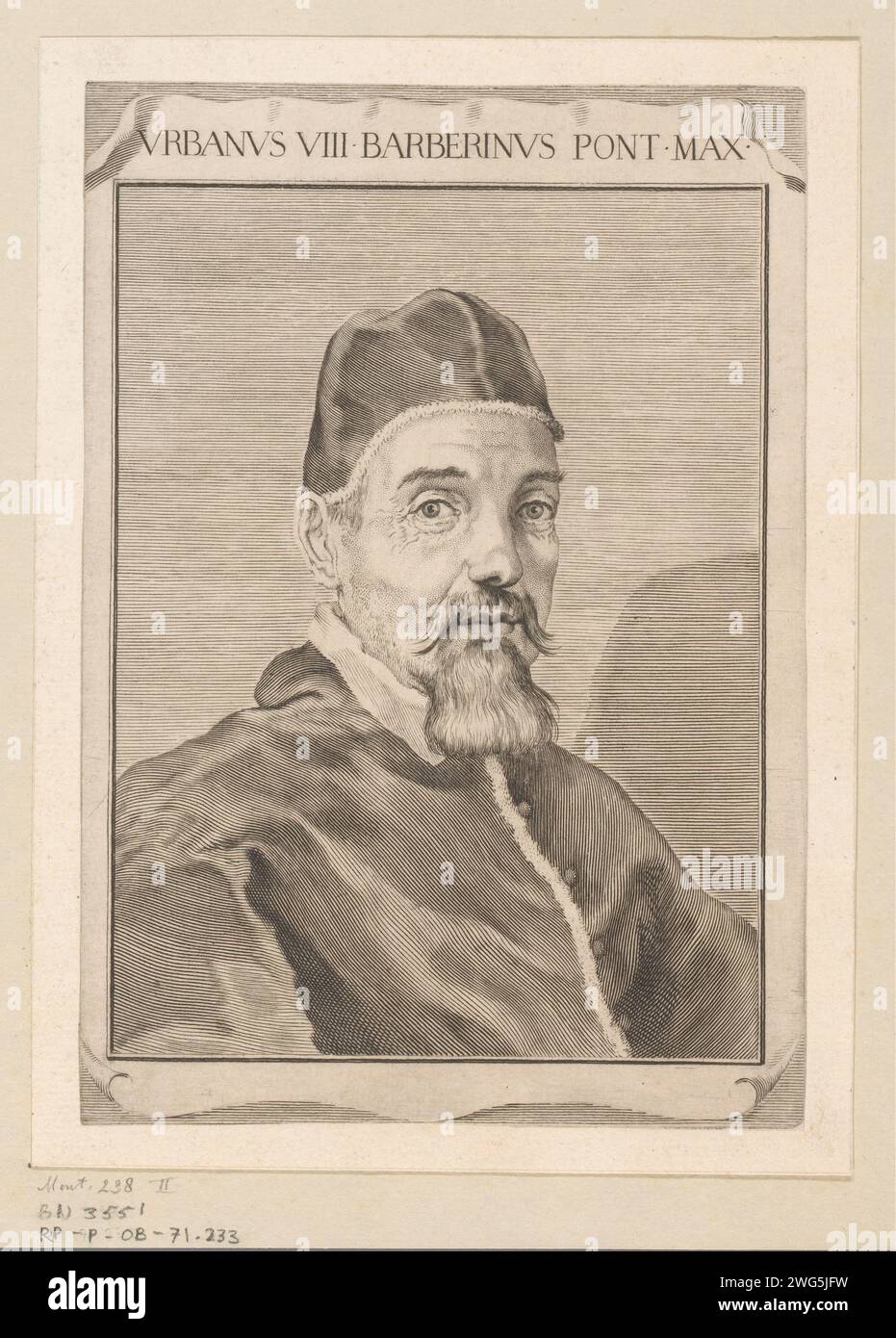 Portret van Urban 8, Claude Melan, after Giovanni Lorenzo Bernini, 1632 ...