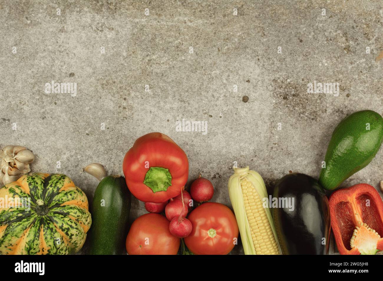 Fresh vegetables on a wooden background. Background with copy space ...