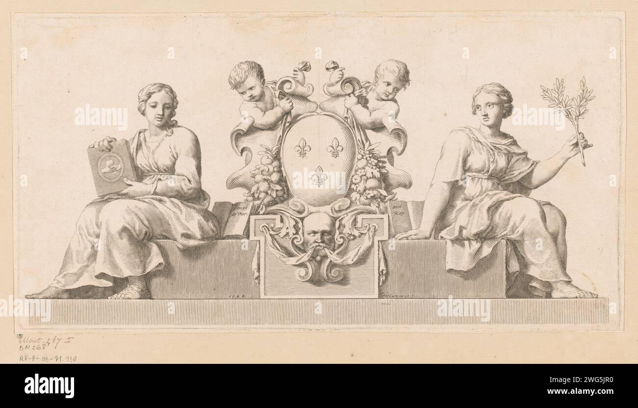 Coat of arms of the notaries of the Châtelet in Paris with ...