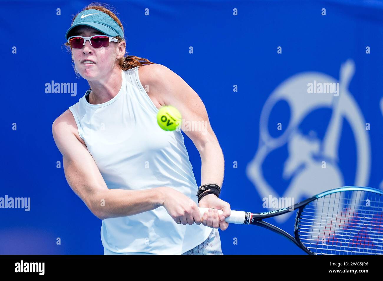 Maya Joint of Australia in action during the Round of 32 of the 2024 ...