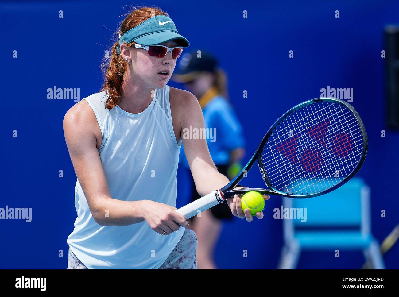 Maya Joint of Australia in action during the Round of 32 of the 2024 ...