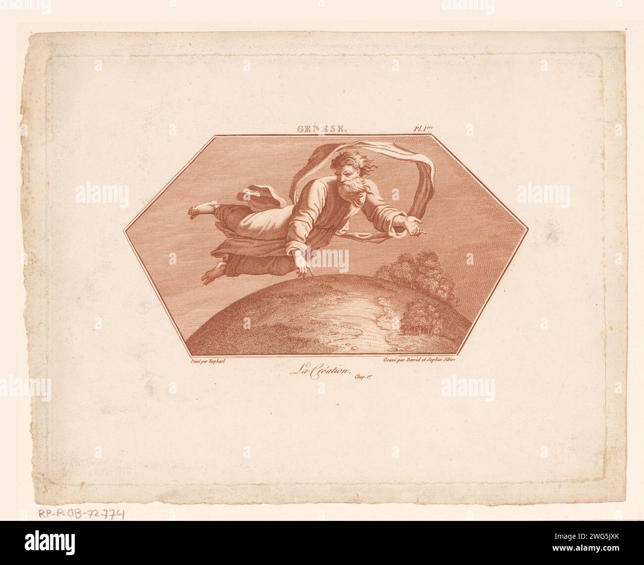 Creation, François Anne David, After Rafaël, 1808 print paper etching ...