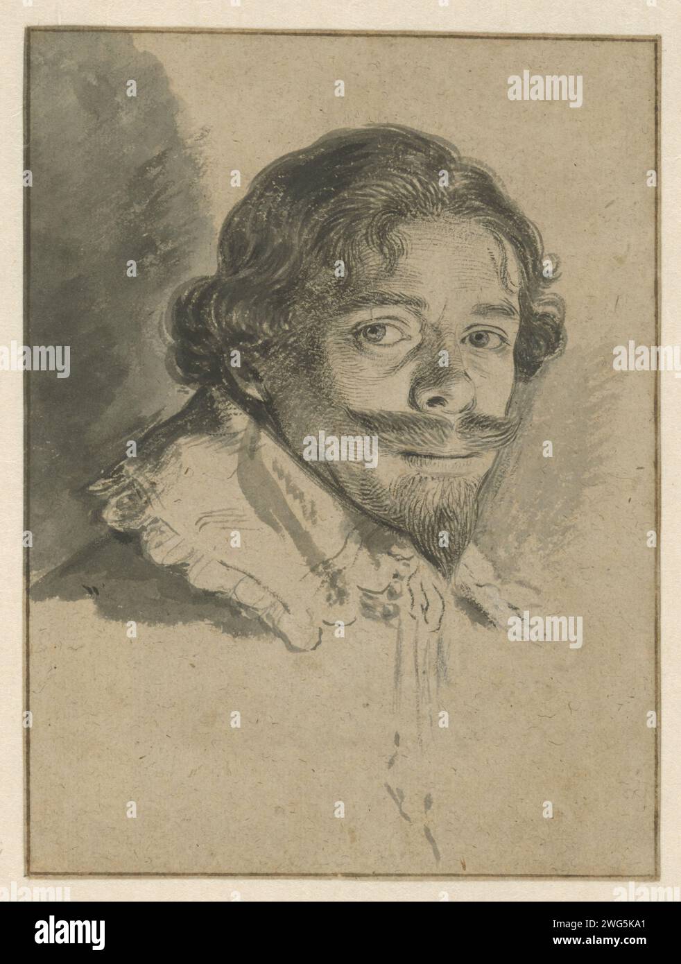 Self -portrait of David Bailly, David Bailly, 1626 drawing paper. ink ...