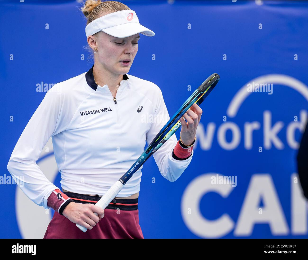 Harriet Dart of Great Britian in action during the Round of 32 of the ...