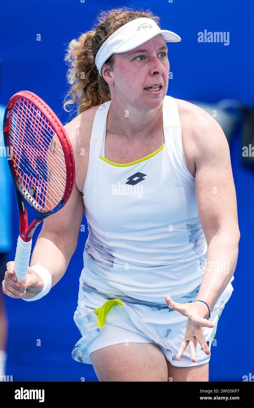 Anna-Lena Friedsam of Germany in action during the Round of 32 of the 2024 Canberra ...