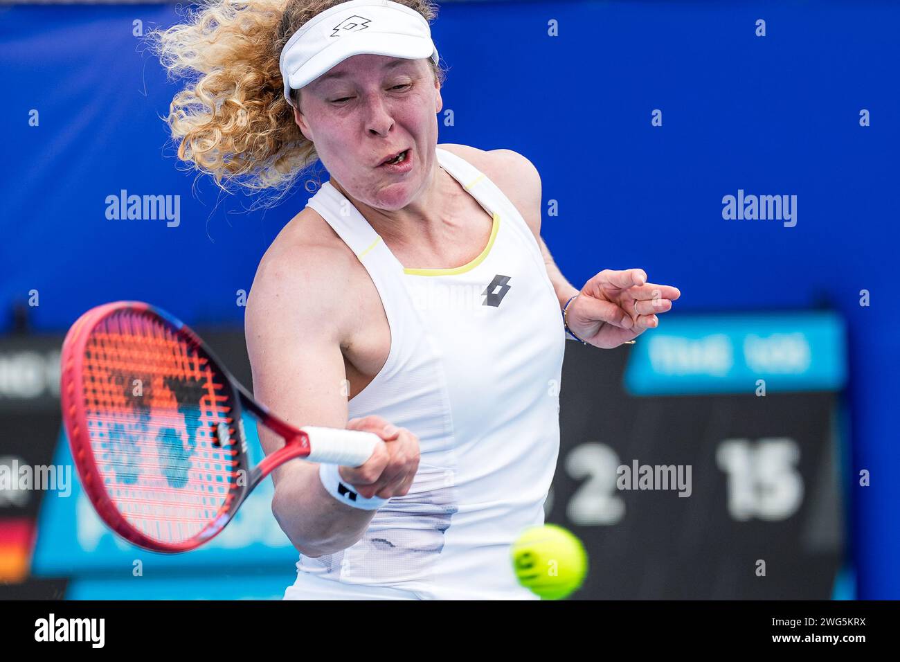 Anna-Lena Friedsam of Germany in action during the Round of 32 of the ...