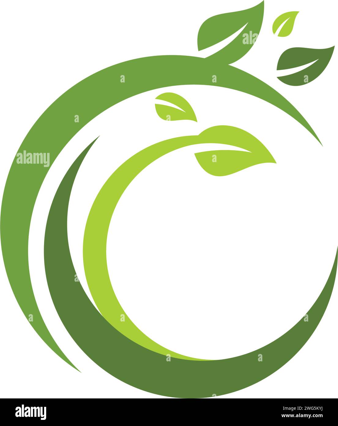 C Letter Logos of green Tree leaf ecology nature element vector Stock ...
