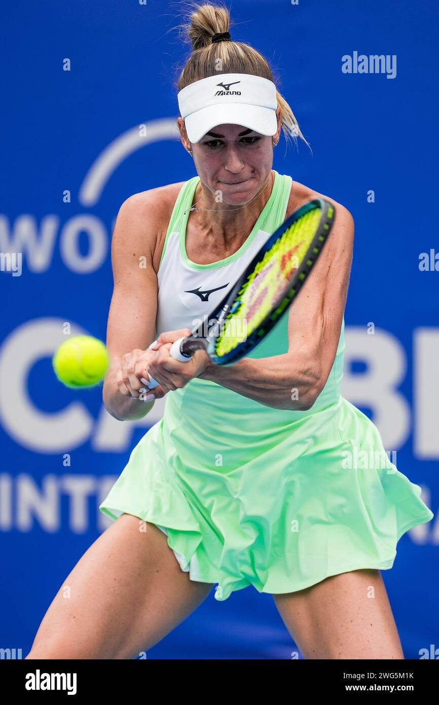 Anna Bondar of Hungary in action during the quarterfinals of the 2024 ...