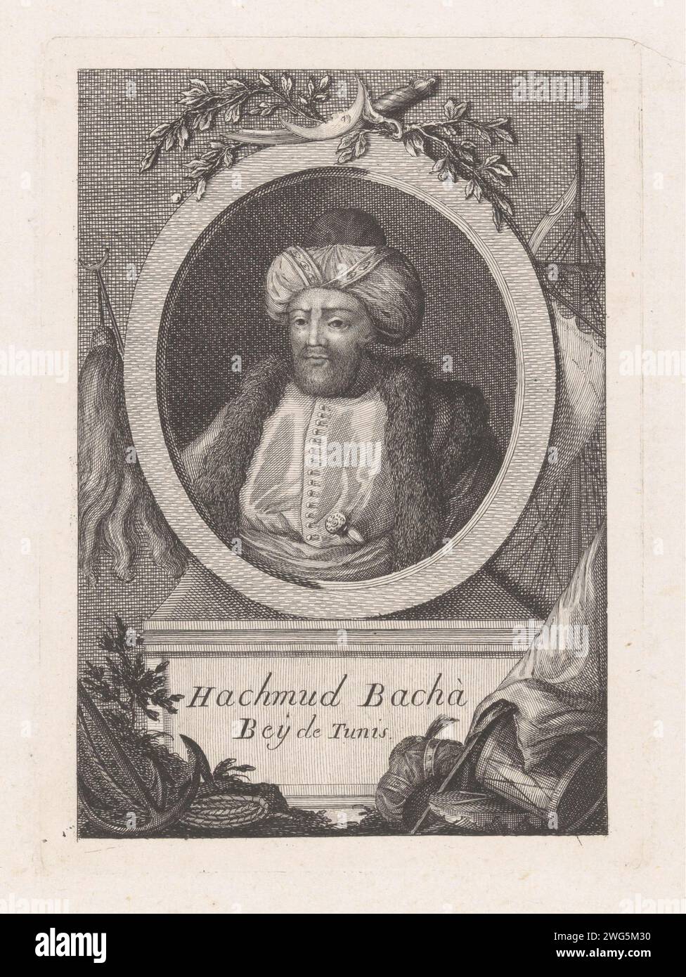 Portrait of Ahmed, Bey van Tunis, Anonymous, 1837 - 1899 print Portrait ...