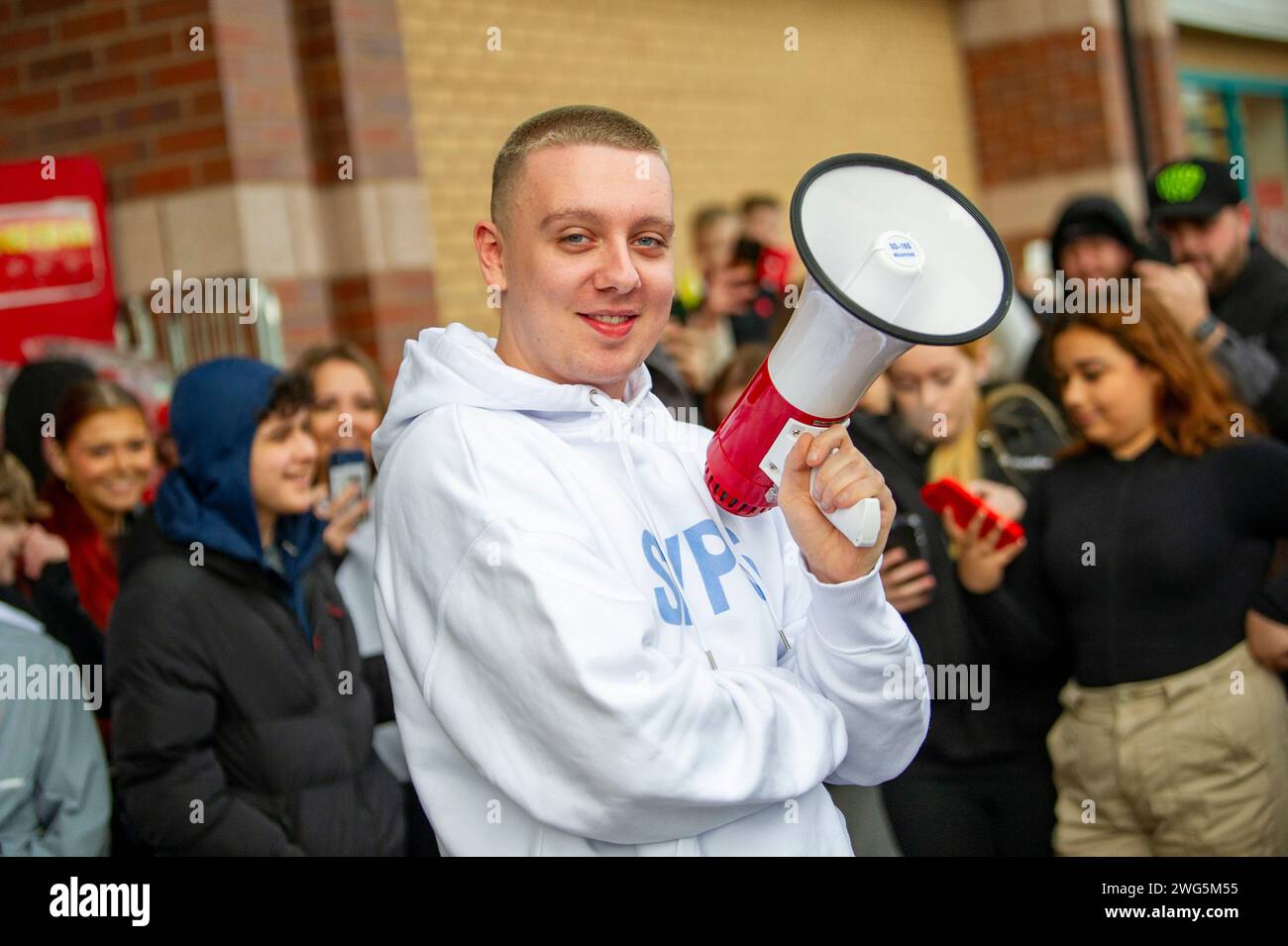 EDITORIAL USE ONLY Rap artist, Aitch visits The Food Warehouse store in ...