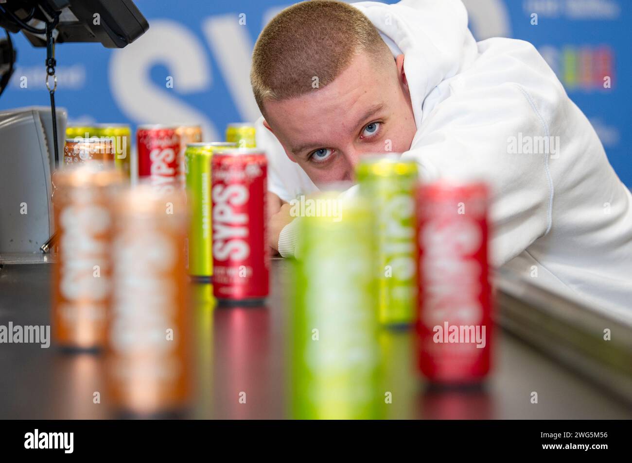 EDITORIAL USE ONLY Rap artist, Aitch visits The Food Warehouse store in ...