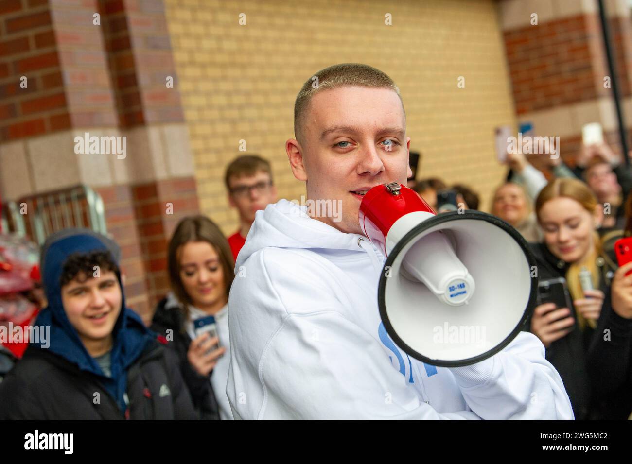 EDITORIAL USE ONLY Rap artist, Aitch visits The Food Warehouse store in ...