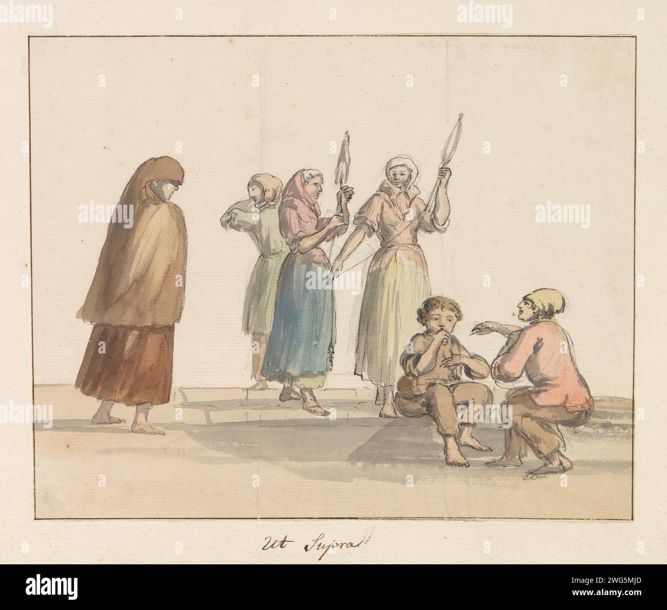 Traditional costumes of island of Gozo, 1778 drawing Drawing from the ...