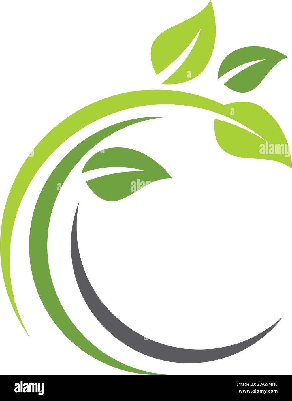C Letter Logos of green Tree leaf ecology nature element vector Stock ...