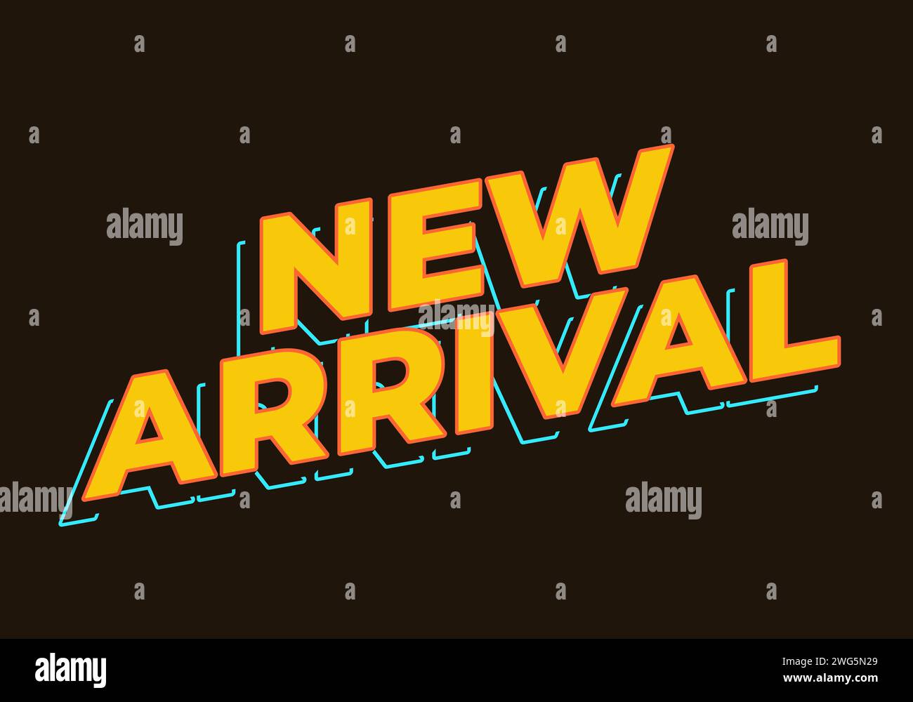 New arrival. Text effect in yellow color in 3D look Stock Vector Image ...