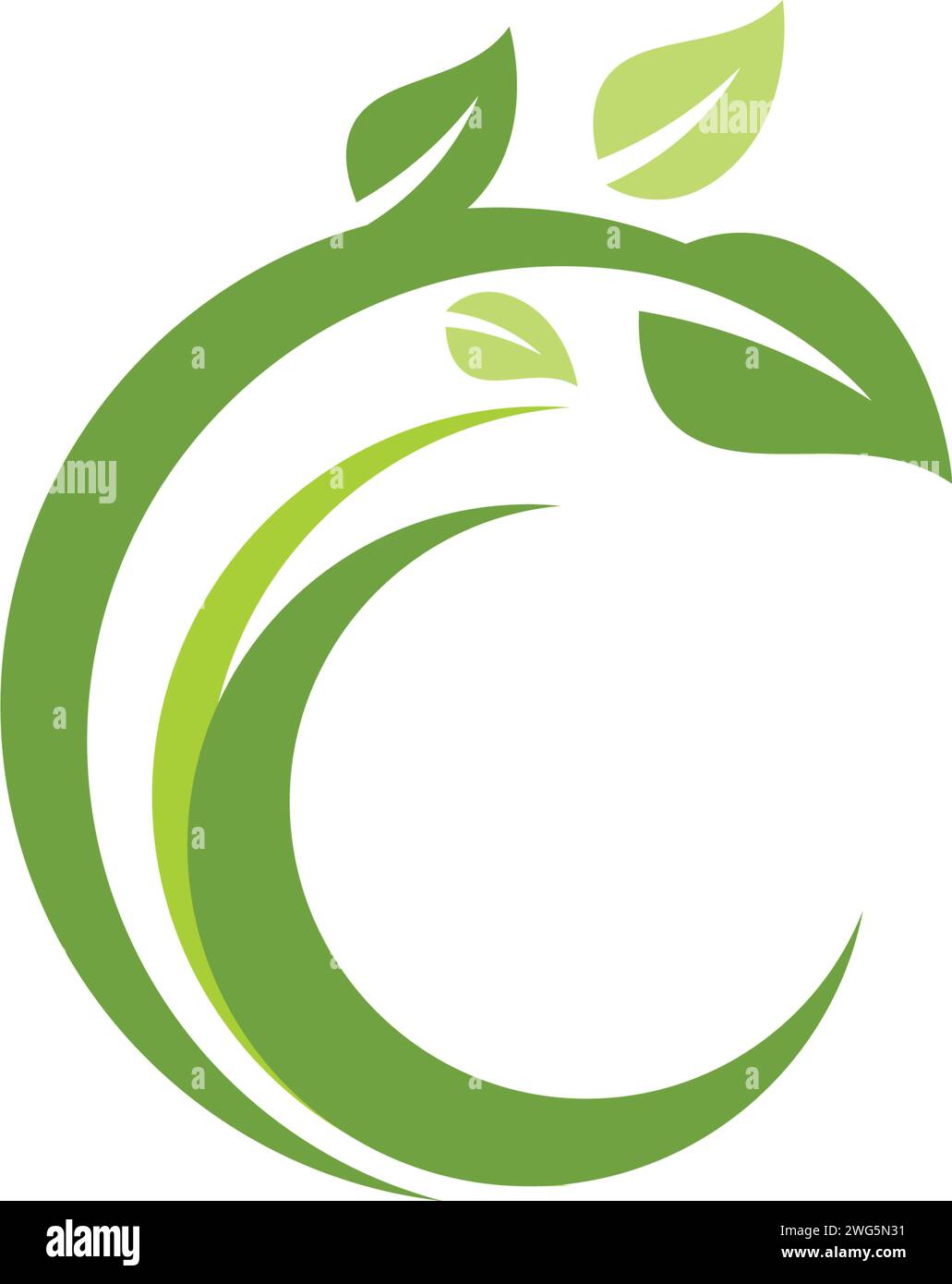 C Letter Logos of green Tree leaf ecology nature element vector Stock ...