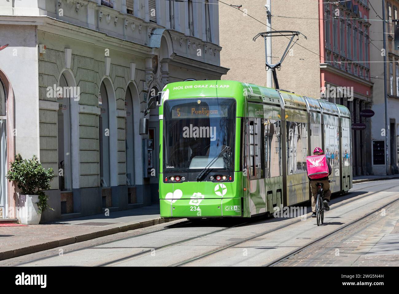 Tramway Line 5, Graz, Styria, Austria Stock Photo - Alamy