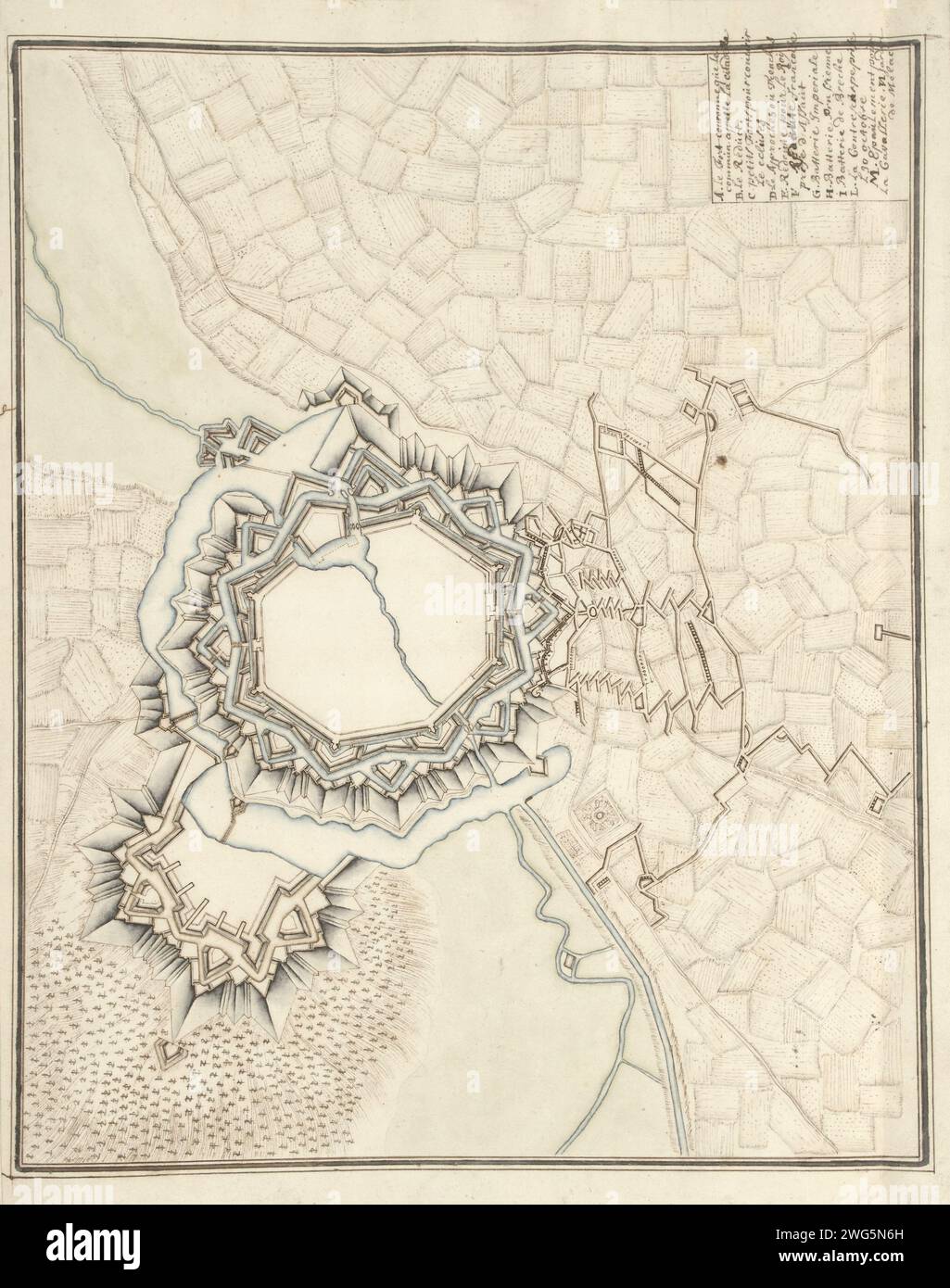 Map of Landau, ca. 1701-1715, 1701 - 1715 drawing Map of the ...