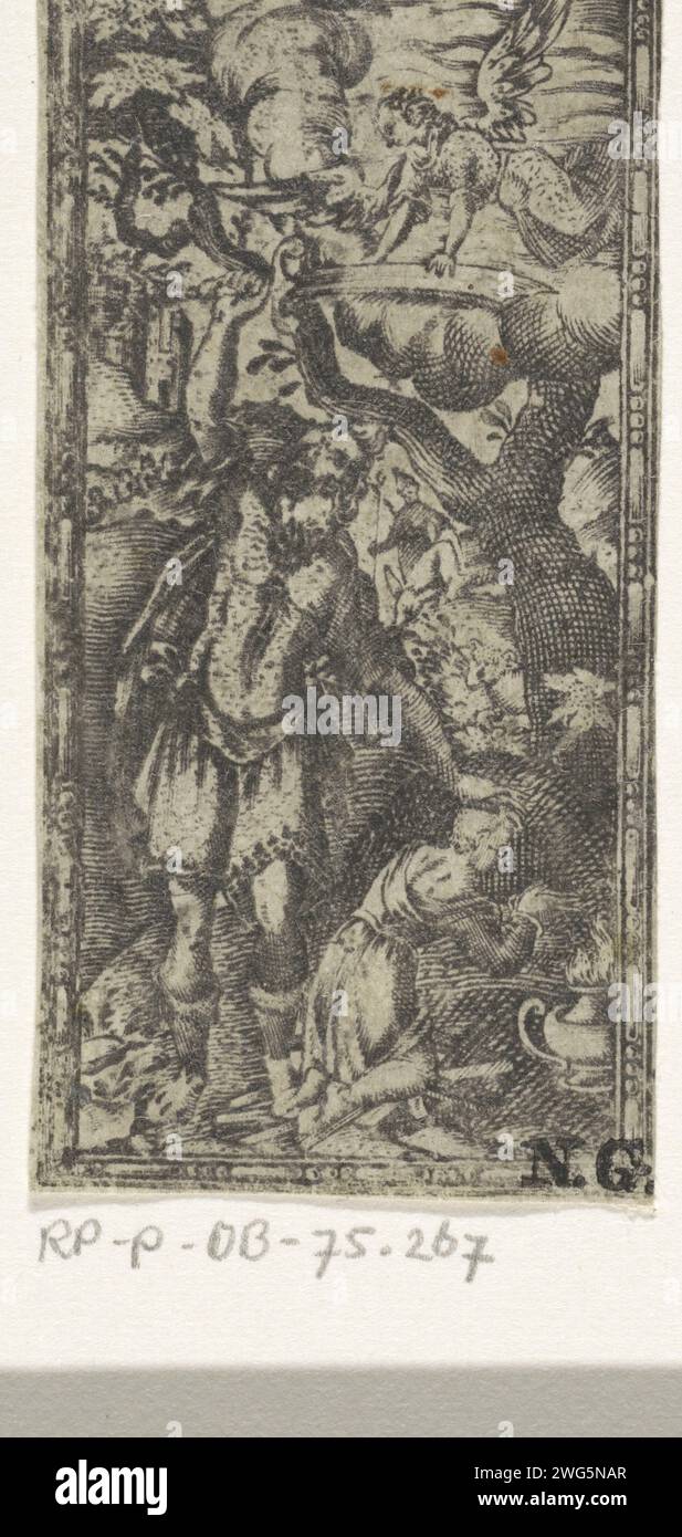Offer from Isaac, Anonymous, 1500 - 1600 print Abraham raises his sword ...