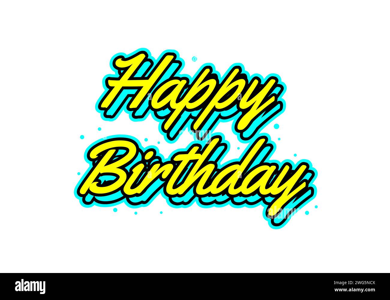 Happy birthday. Text effect with 3D look Stock Vector Image & Art - Alamy