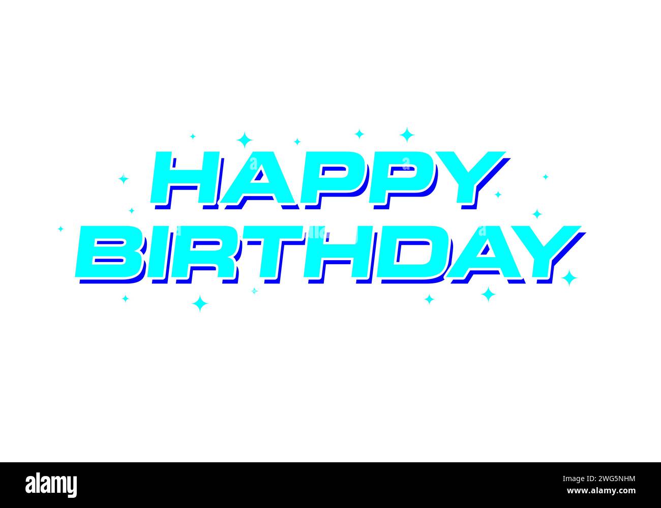 Happy birthday. Text effect with 3D look Stock Vector Image & Art - Alamy