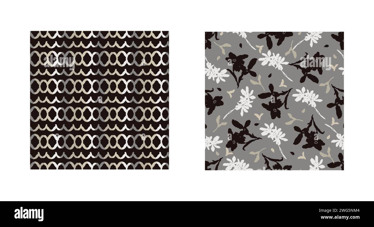 Masculine vector floral pattern with organic botanical shapes. Modern ...