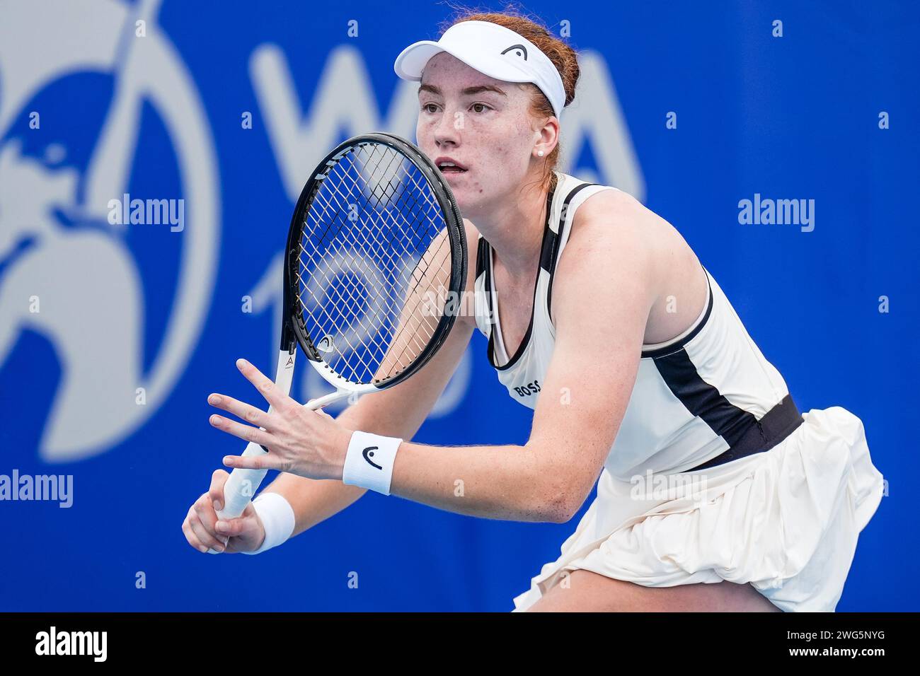 Ella Seidel of Germany in action during the Round of 16 of the 2024 Canberra International WTA ...