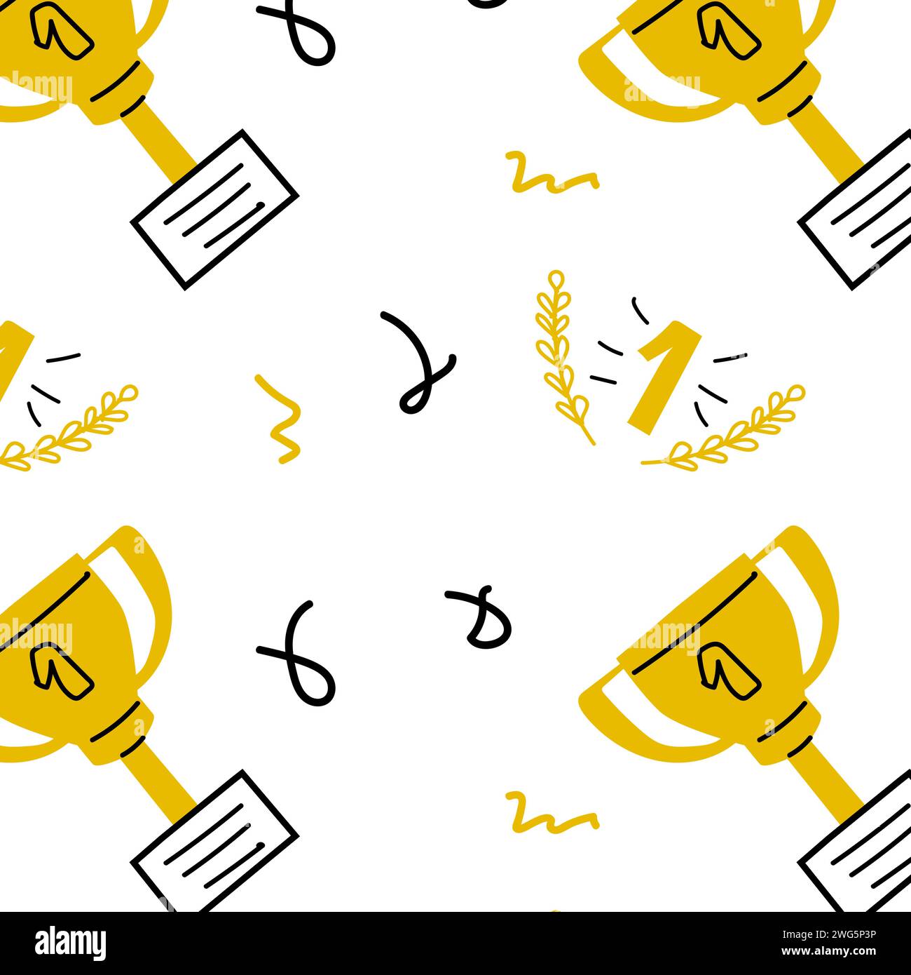 First place award cup and symbol background. Vector illustration in ...
