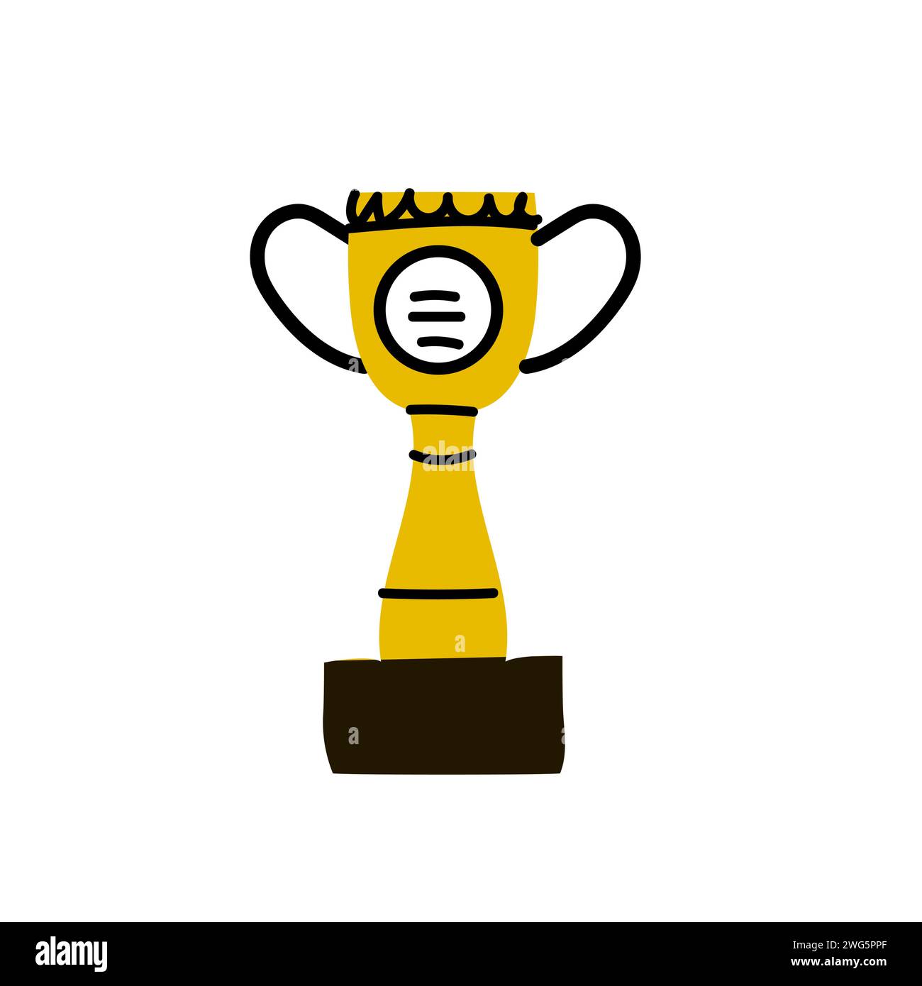 Hand drawn doodle award winner icon isolated. Vector illustration can ...