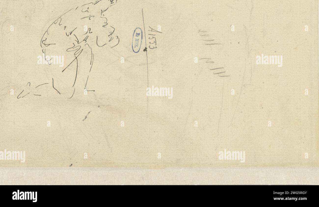 Kneeling woman, to the right in profile, Jacob de Wit, 1705 - 1754 ...