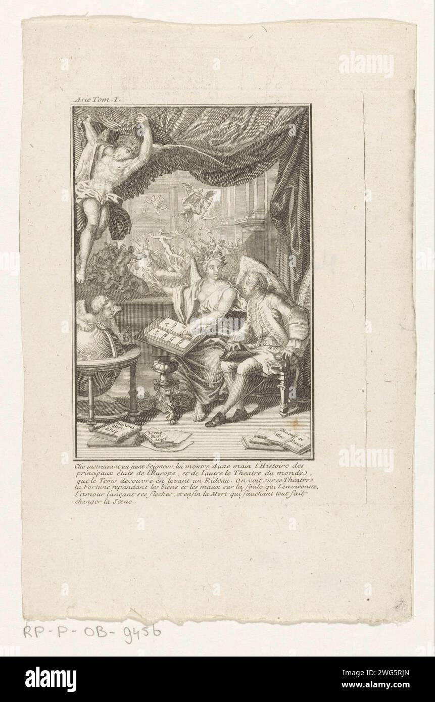 Allegorical performance with Clio, Anonymous, After Bernard Picart, in or after 1732 print A ...